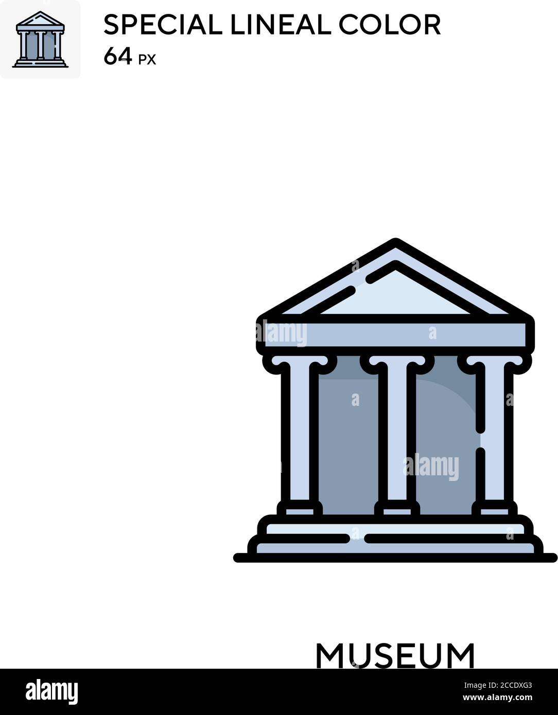 Museum Special lineal color icon. Illustration symbol design template ...