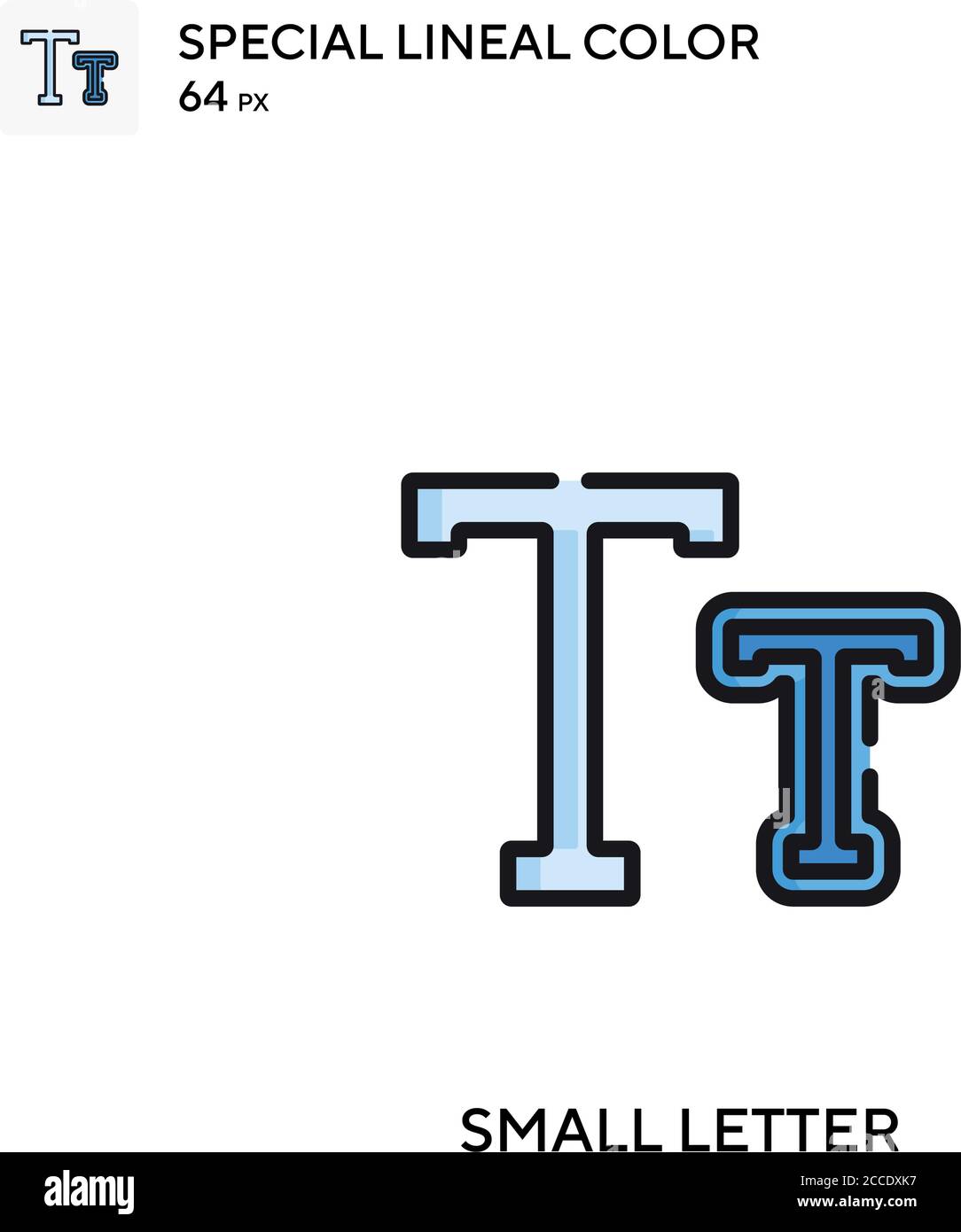 Small letter Special lineal color icon. Illustration symbol design ...