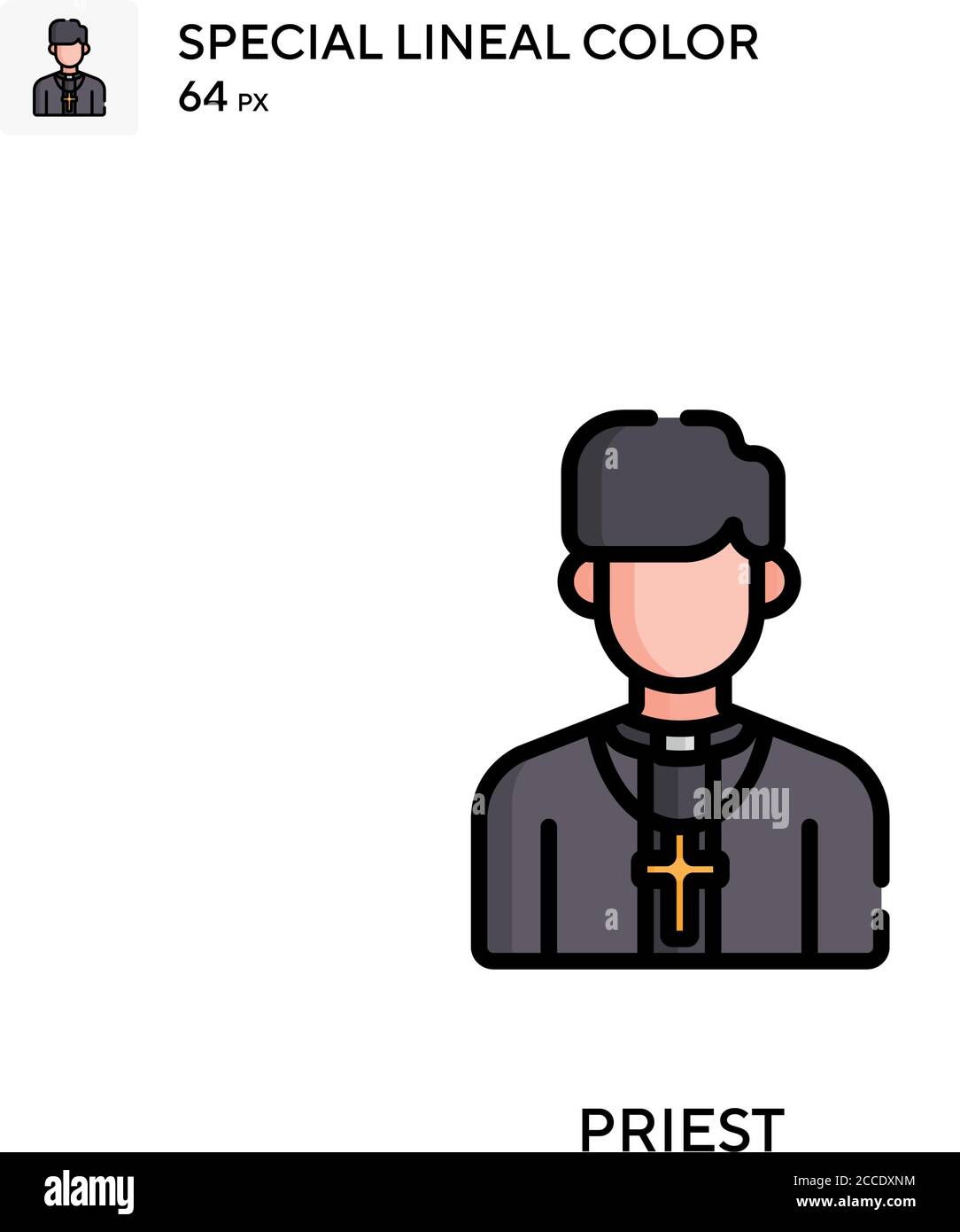 Priest Special lineal color icon. Illustration symbol design template ...