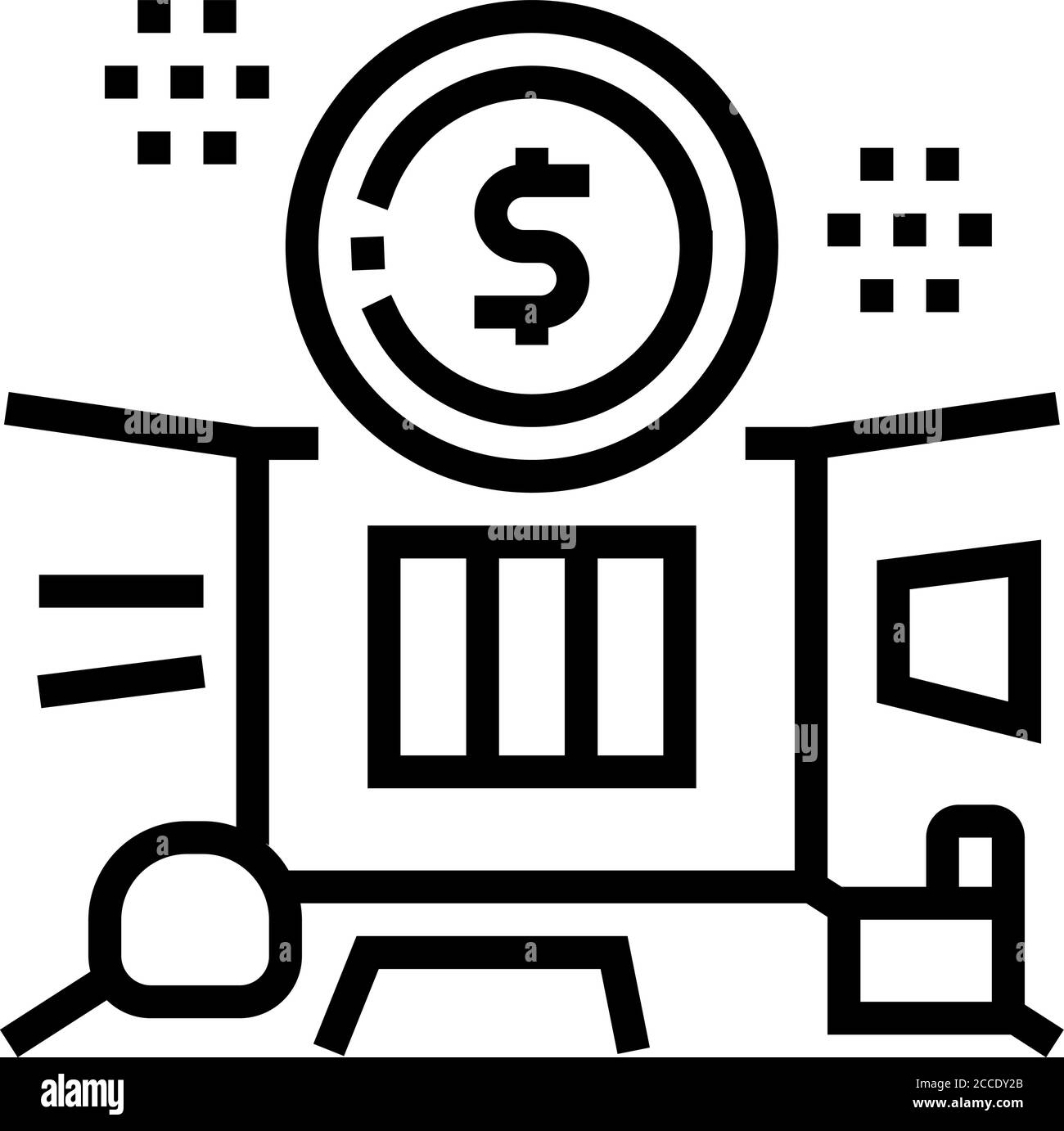 apartment rent line icon vector illustration Stock Vector Image & Art ...