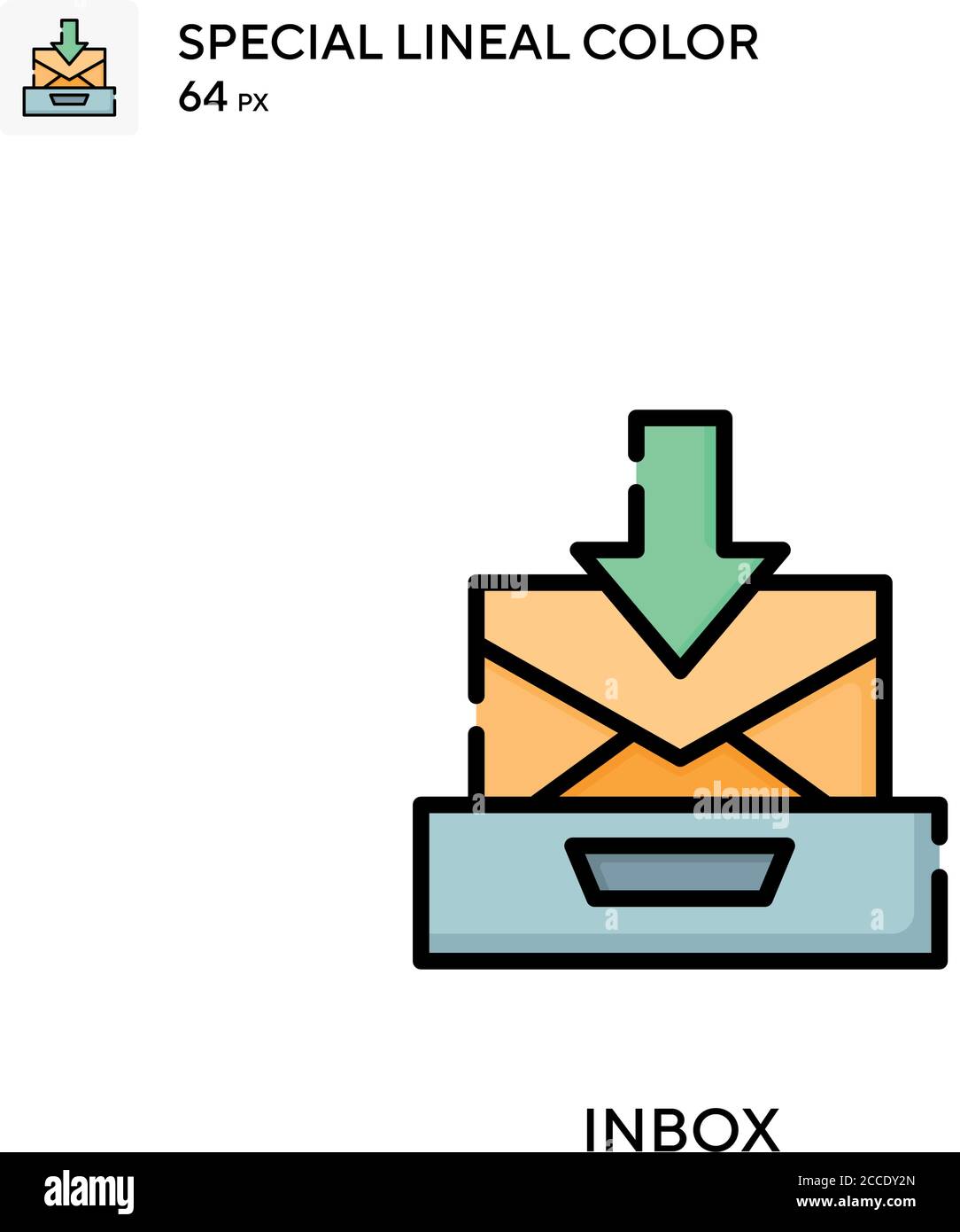 Inbox Special lineal color icon. Illustration symbol design template ...