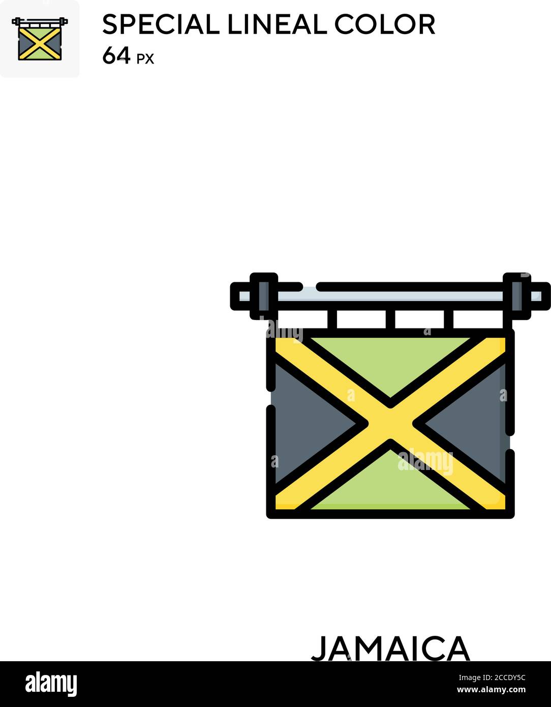 Jamaica Special lineal color icon. Illustration symbol design template ...