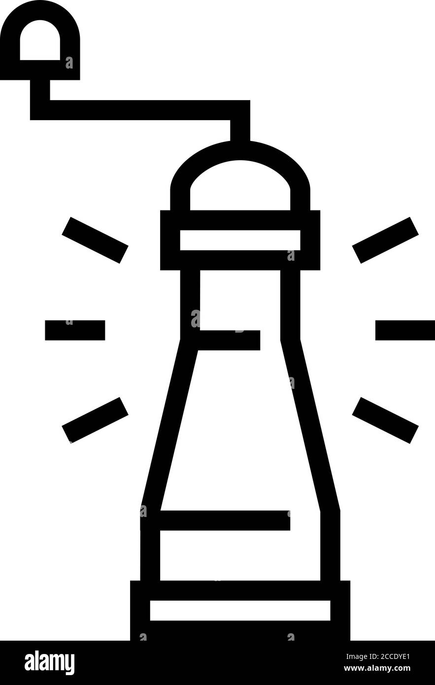 pepper mill line icon vector illustration Stock Vector Image & Art - Alamy