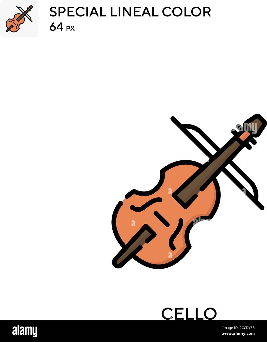 Violoncello scroll music background Stock Vector Images - Alamy