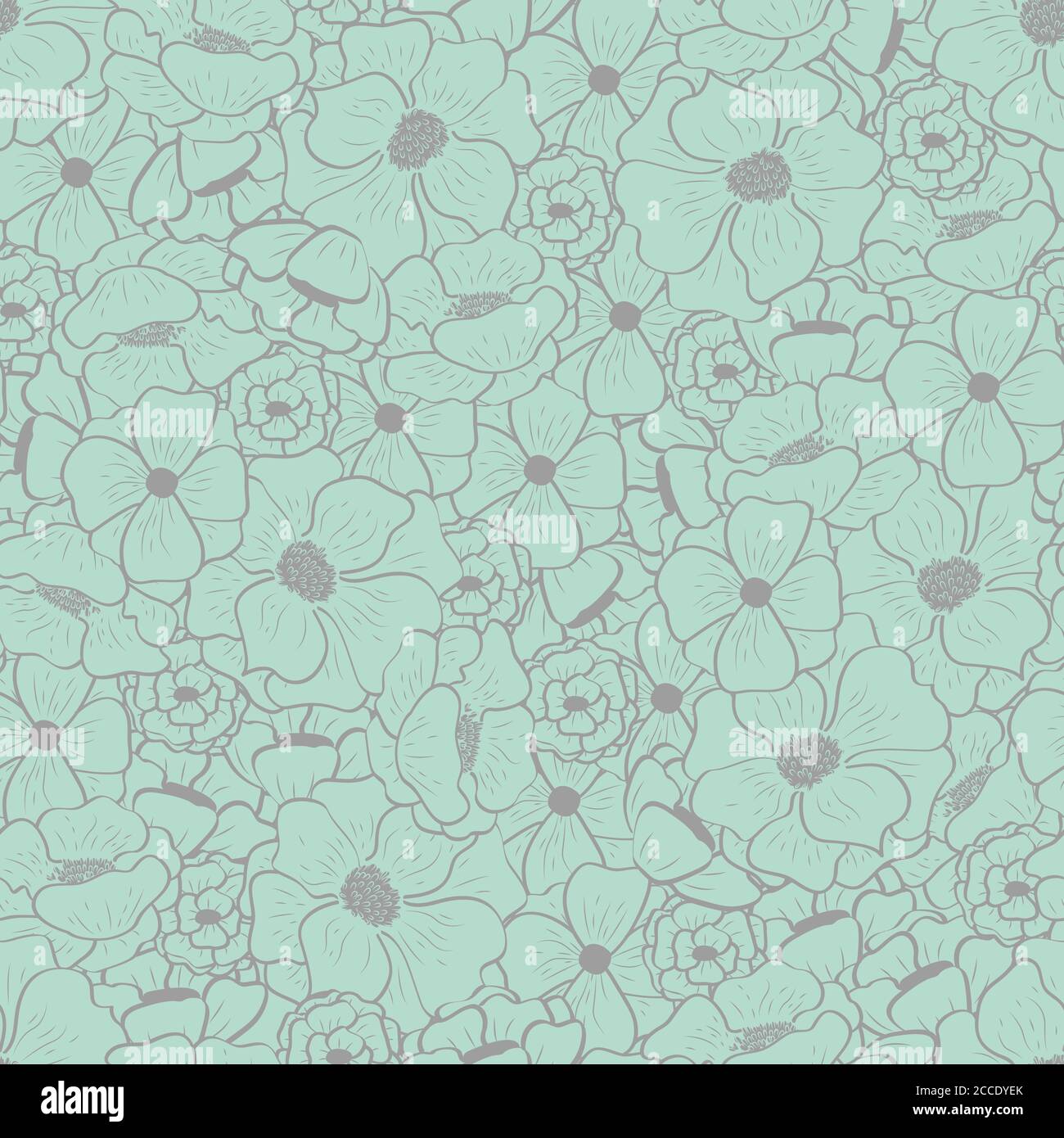 Mint flowers background Stock Vector Images - Alamy