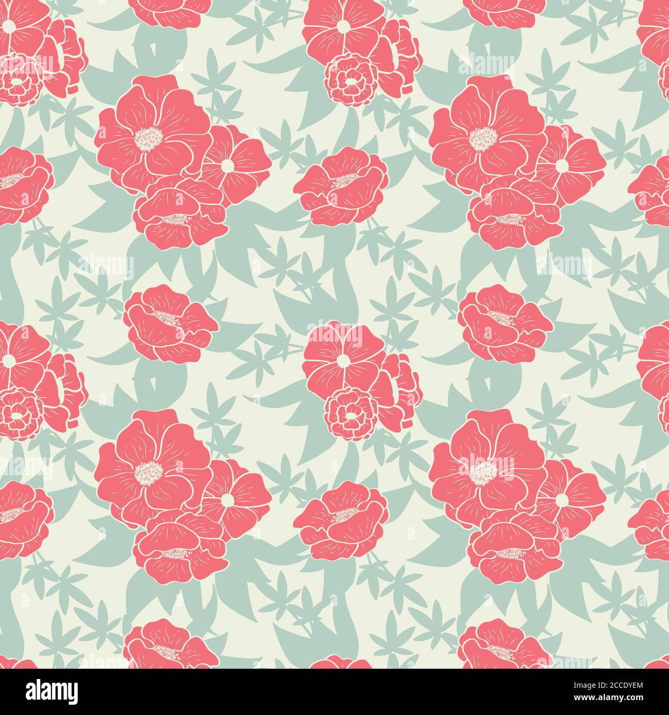 Mint flowers background Stock Vector Images - Alamy