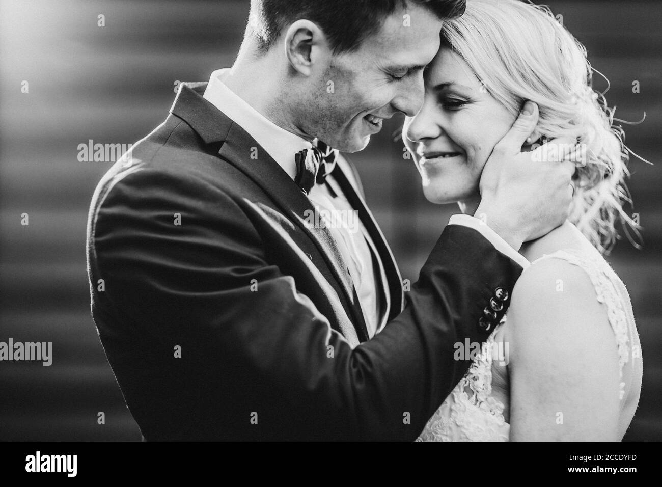 Happy embracing Black and White Stock Photos & Images - Alamy