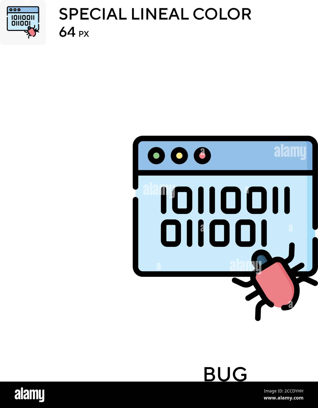 Bug Special lineal color icon. Illustration symbol design template for ...