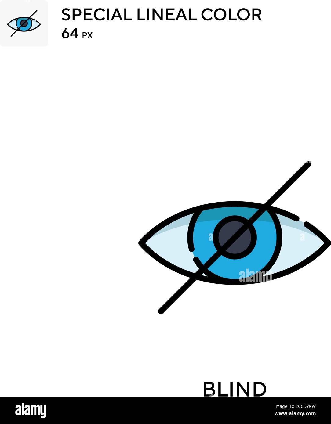 Blind Special lineal color icon. Illustration symbol design template ...