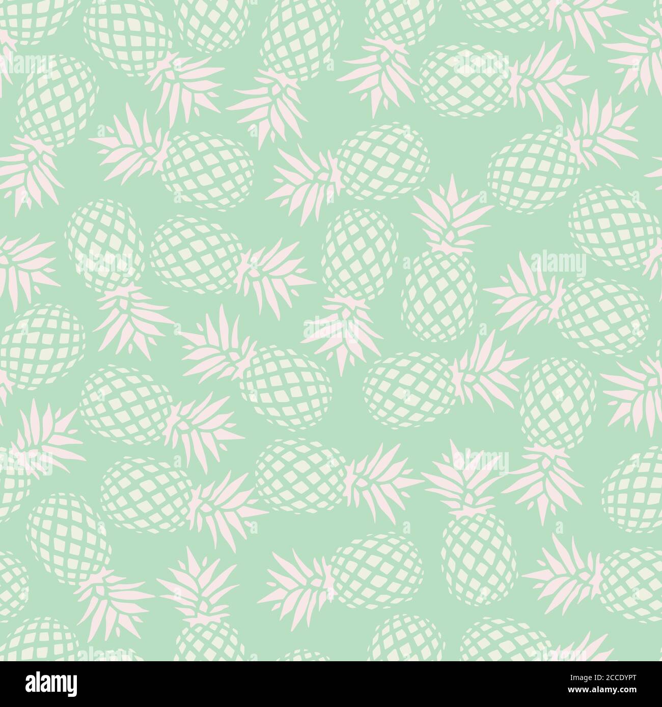 Pineapple seamless pattern on mint background, vector illustration Stock Vector Image & Art - Alamy