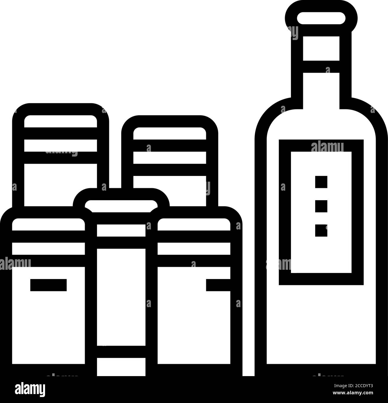 spice containers line icon vector illustration Stock Vector Image & Art ...