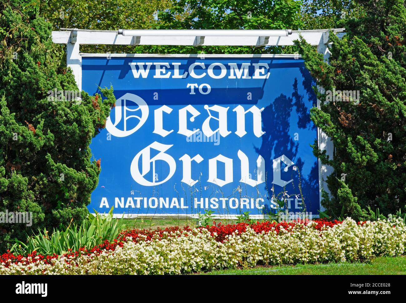 OCEAN GROVE, NJ -25 JUL 2020- View of Ocean Grove, a town on the New ...