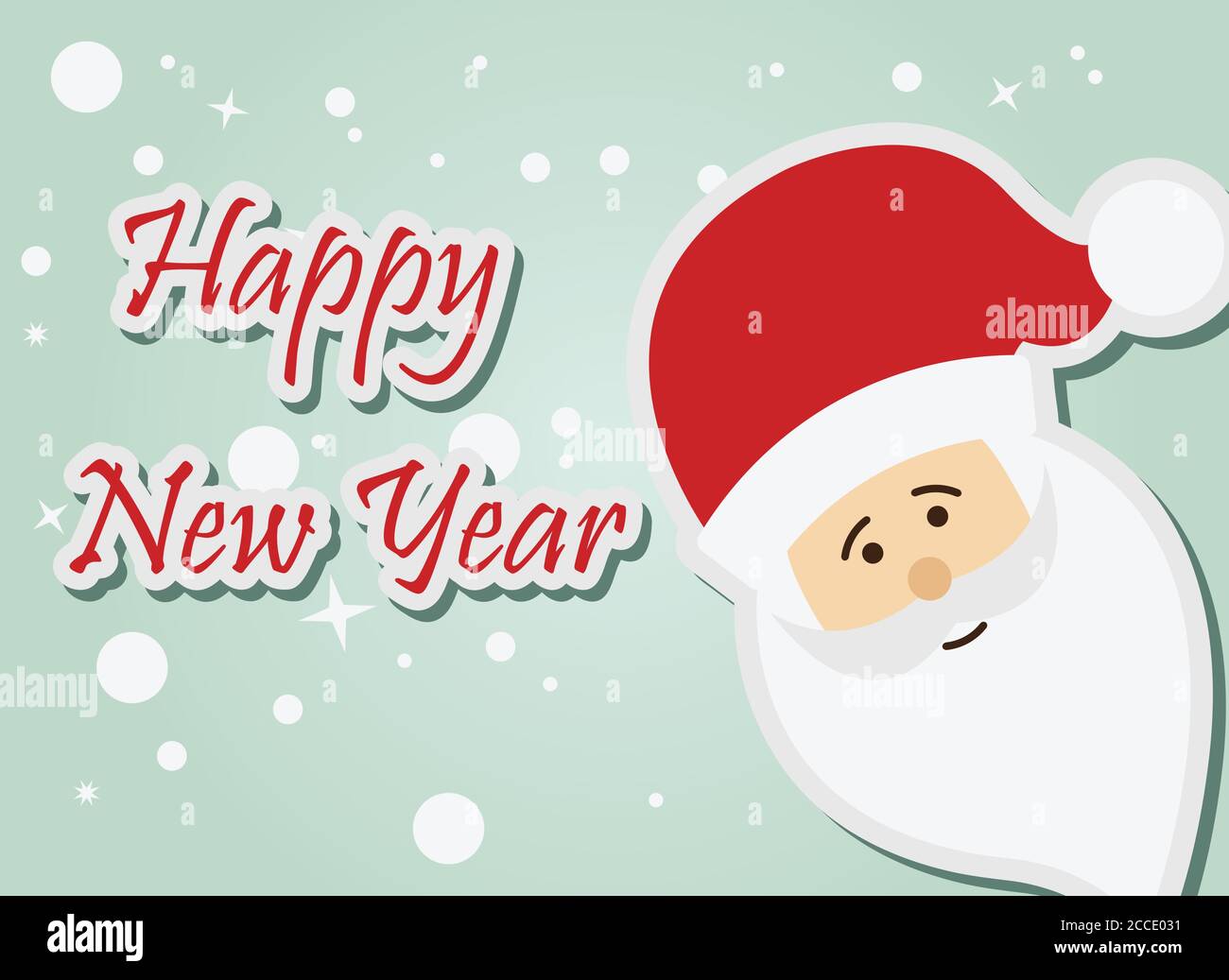 Santa Claus Happy New Year, vector illustration Stock Vector Image ...