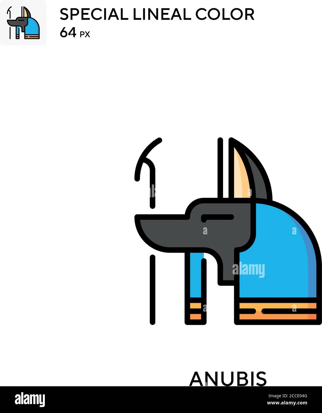 Anubis Special lineal color icon. Illustration symbol design template ...