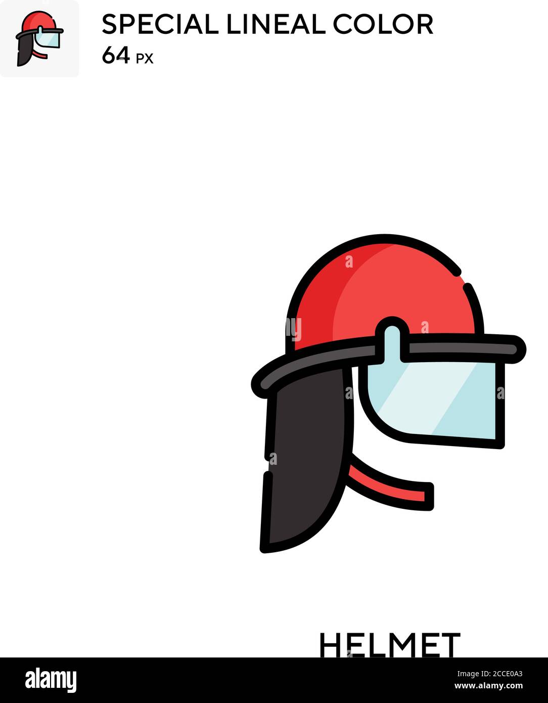Helmet Special lineal color icon. Illustration symbol design template ...