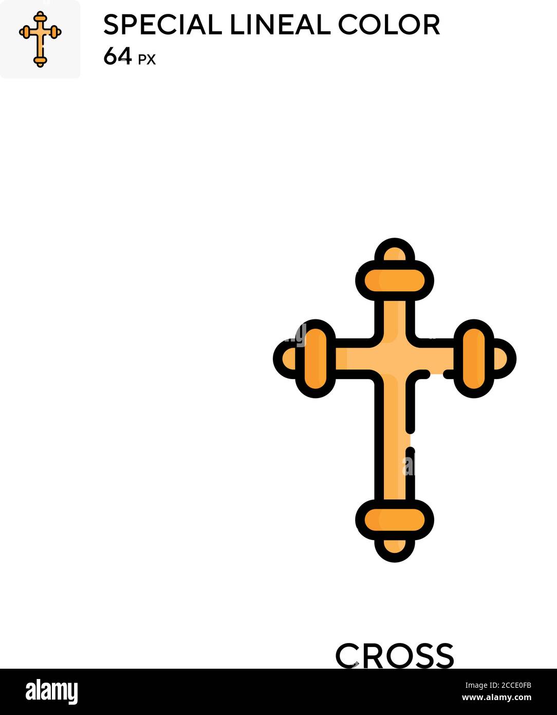 Cross Special lineal color icon. Illustration symbol design template ...
