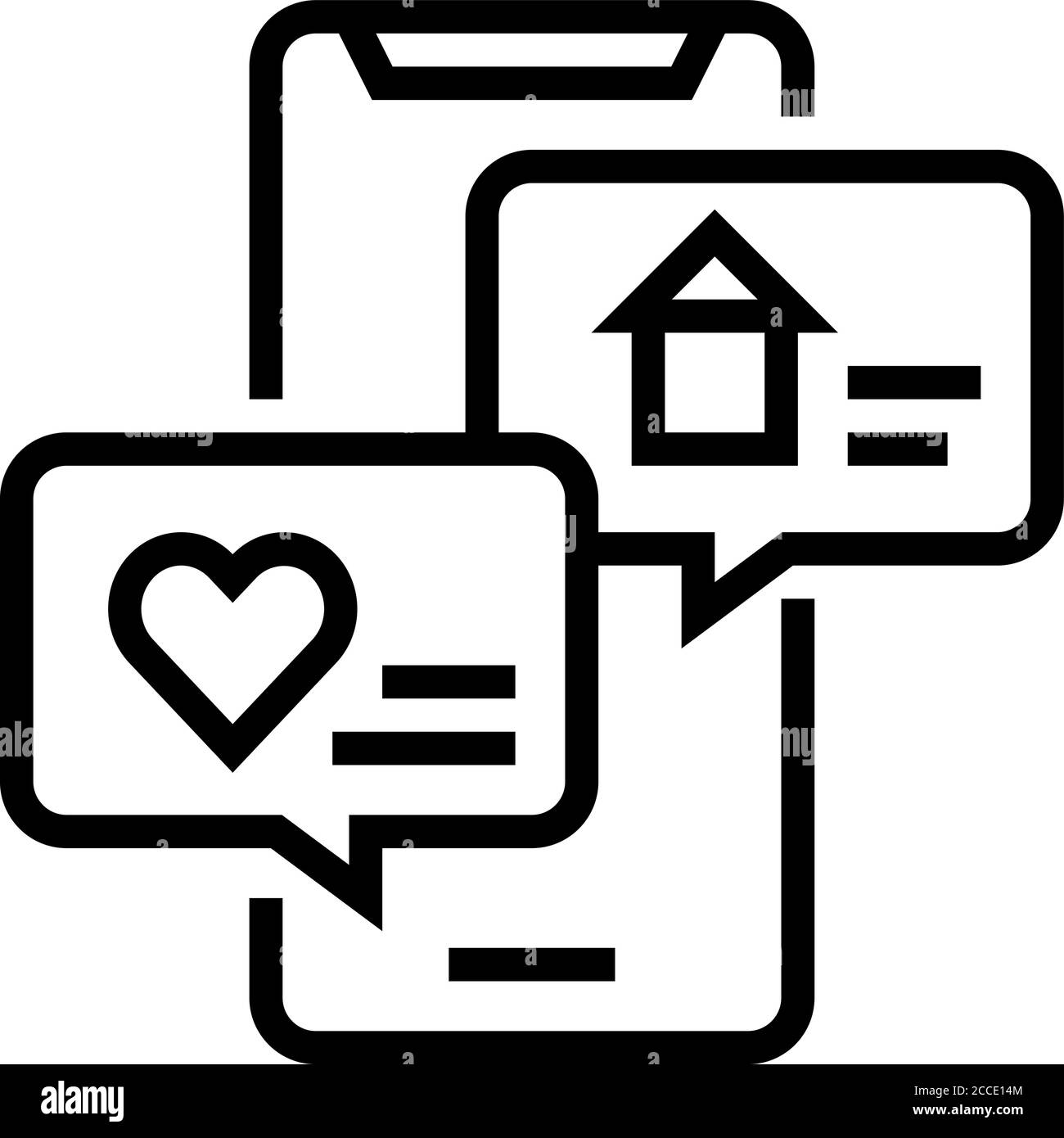 Chat Messaging Line Icon Vector Illustration Stock Vector Image And Art Alamy