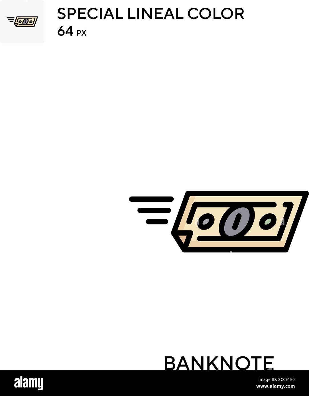 Banknote Special lineal color icon. Illustration symbol design template ...