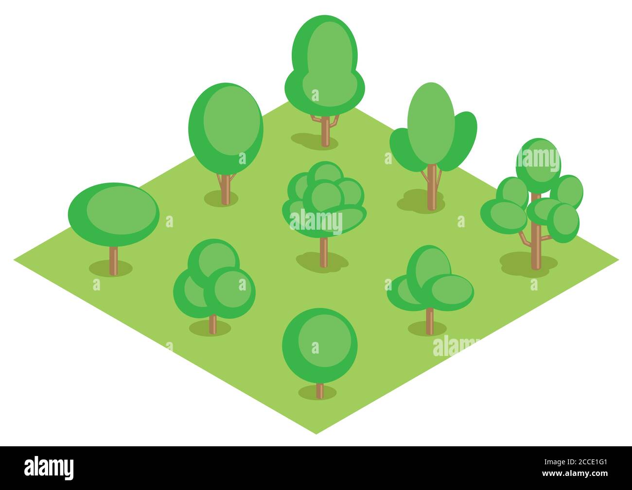 isometric trees set Stock Vector Image & Art - Alamy