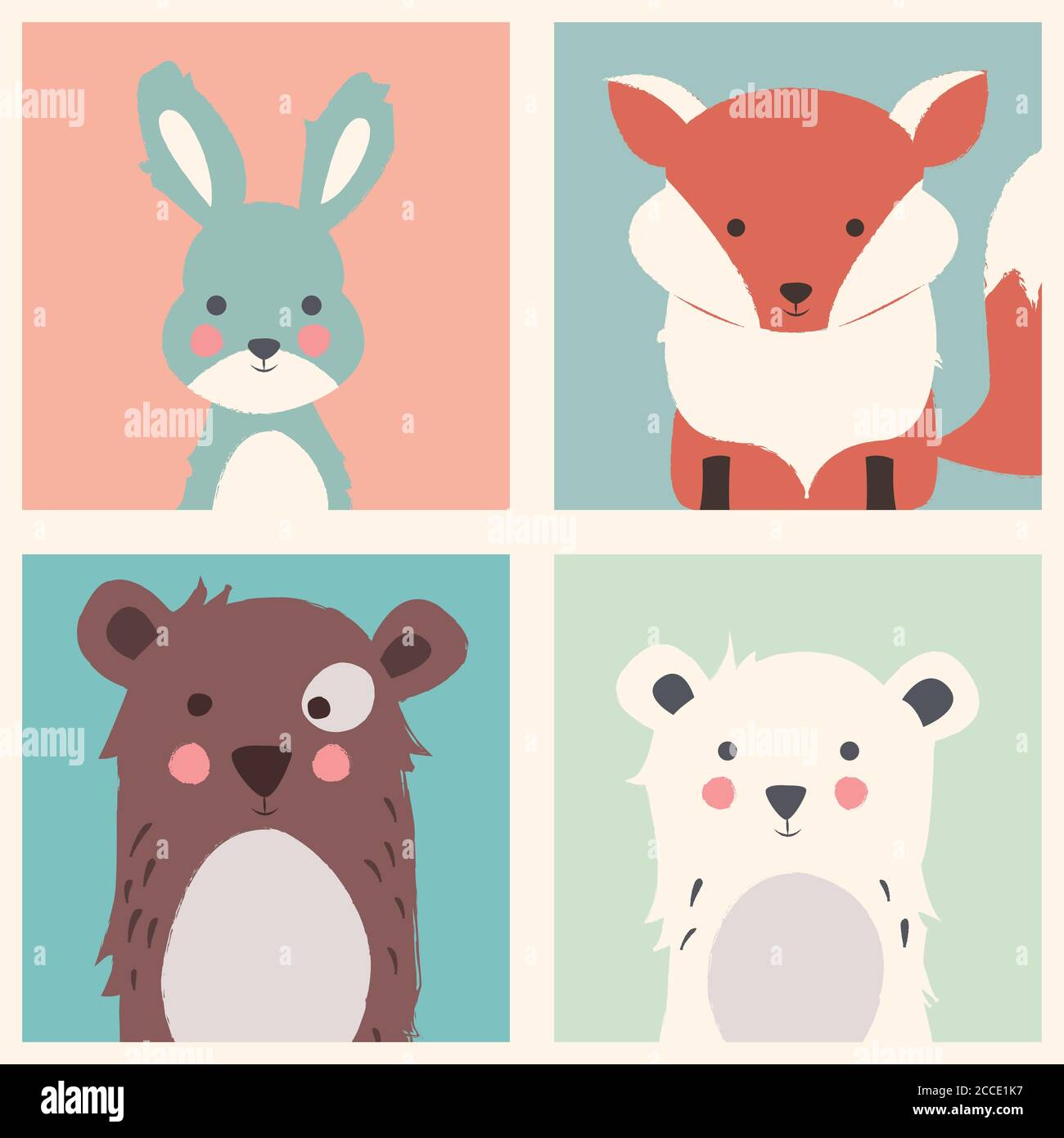 Fox and cubs Stock Vector Images - Alamy