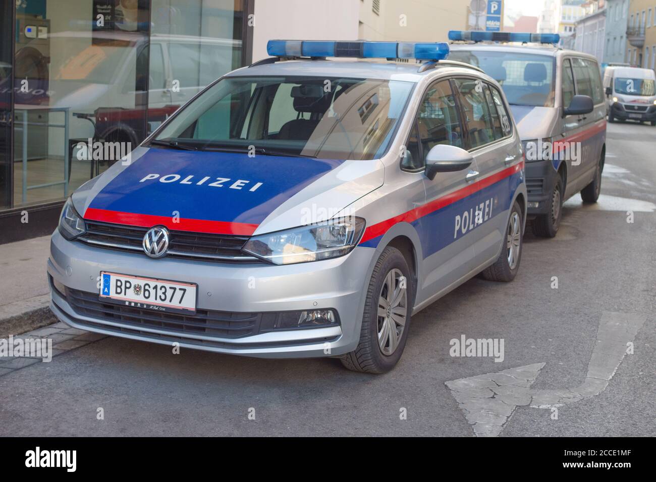 Graz, Austria- January 27, 2020: Austrian federal police cars on the ...