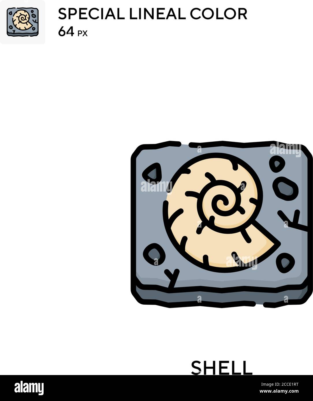 Shell Special lineal color icon. Illustration symbol design template ...