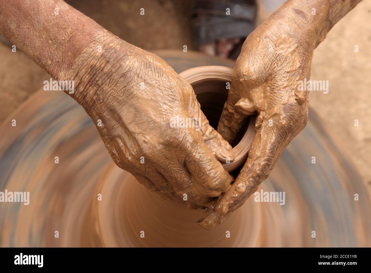 Clay Potter, Making Clay Pot, Indian Potter, Master at the potter's ...