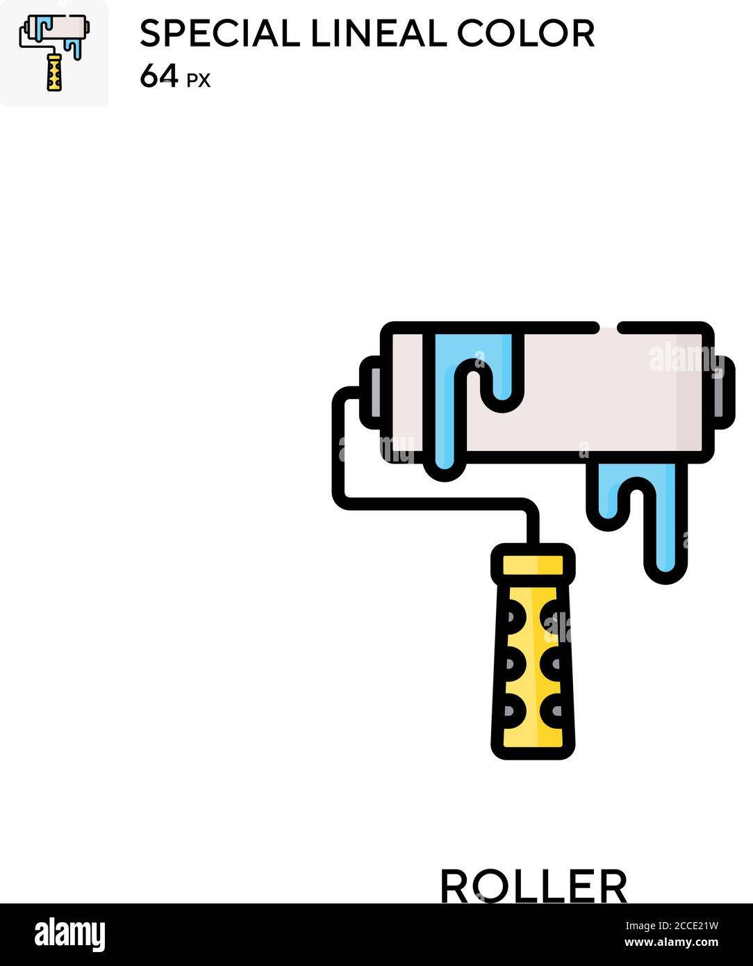 Roller Special lineal color icon. Illustration symbol design template ...