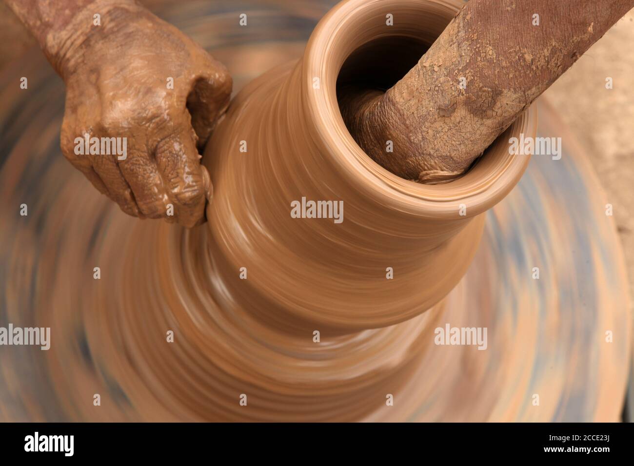 Clay Potter, Making Clay Pot, Indian Potter, Master at the potter's ...