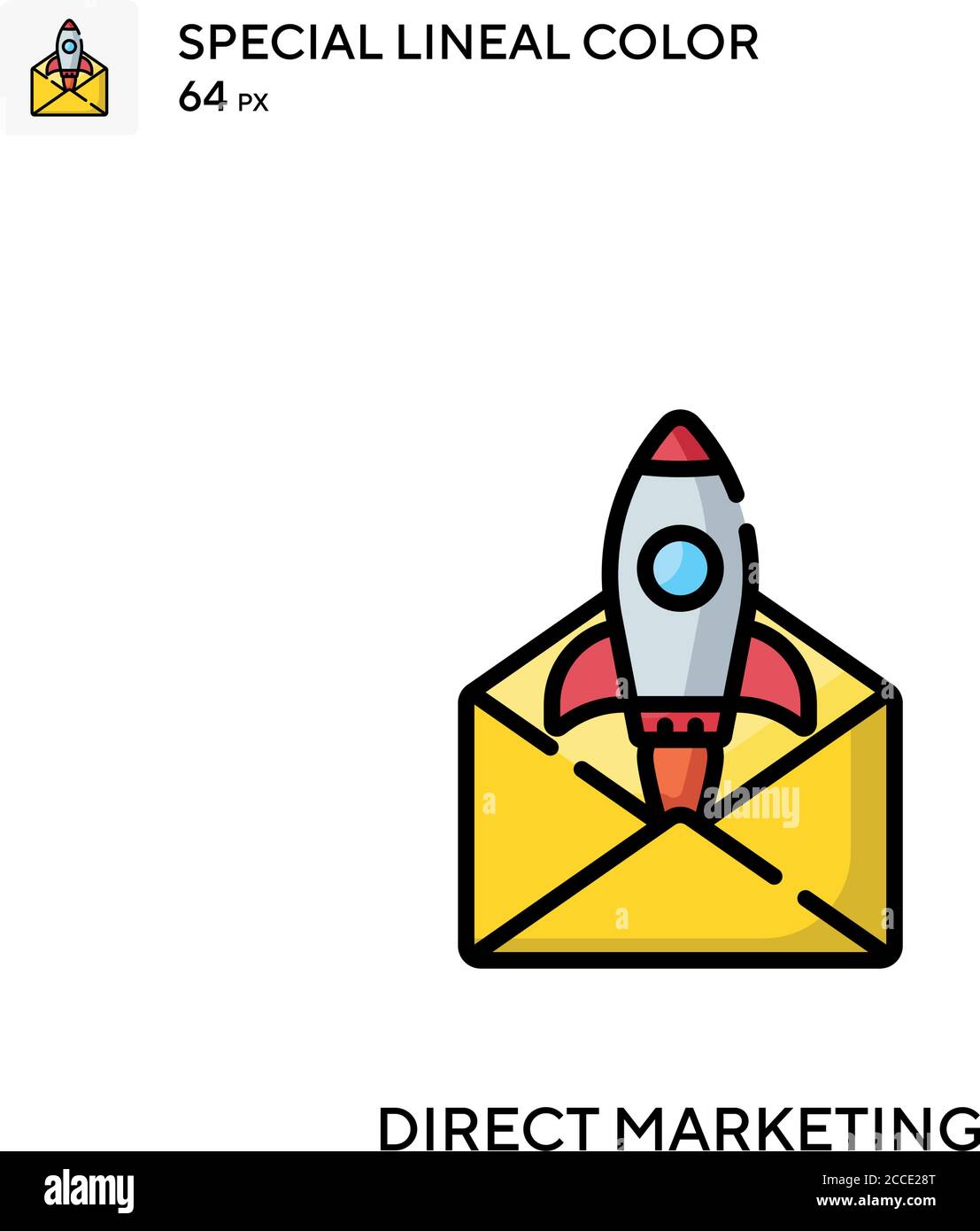 Direct marketing Special lineal color icon. Illustration symbol design ...