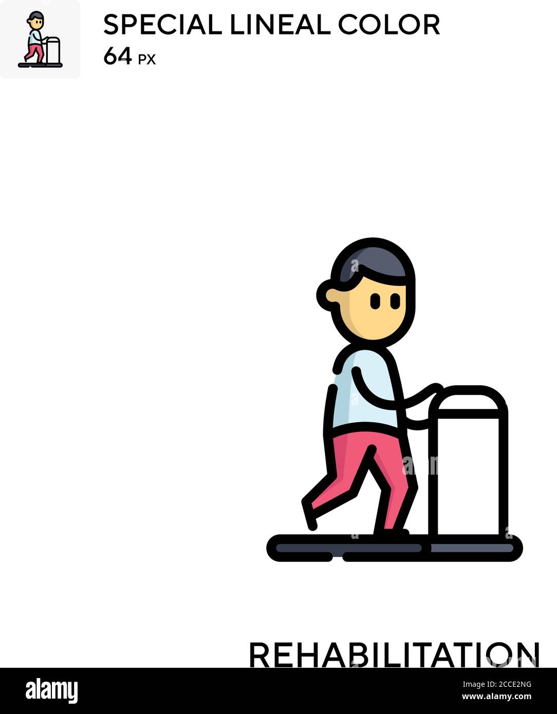 Rehabilitation Special lineal color icon. Illustration symbol design ...