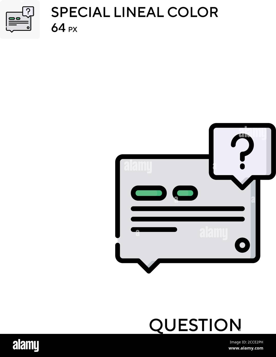 Question Special lineal color icon. Illustration symbol design template ...