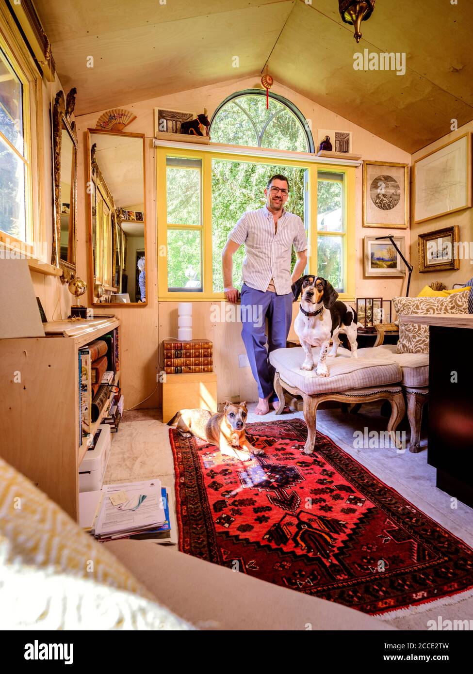 Novelist Damian Dibben and his garden studio where he works from in ...