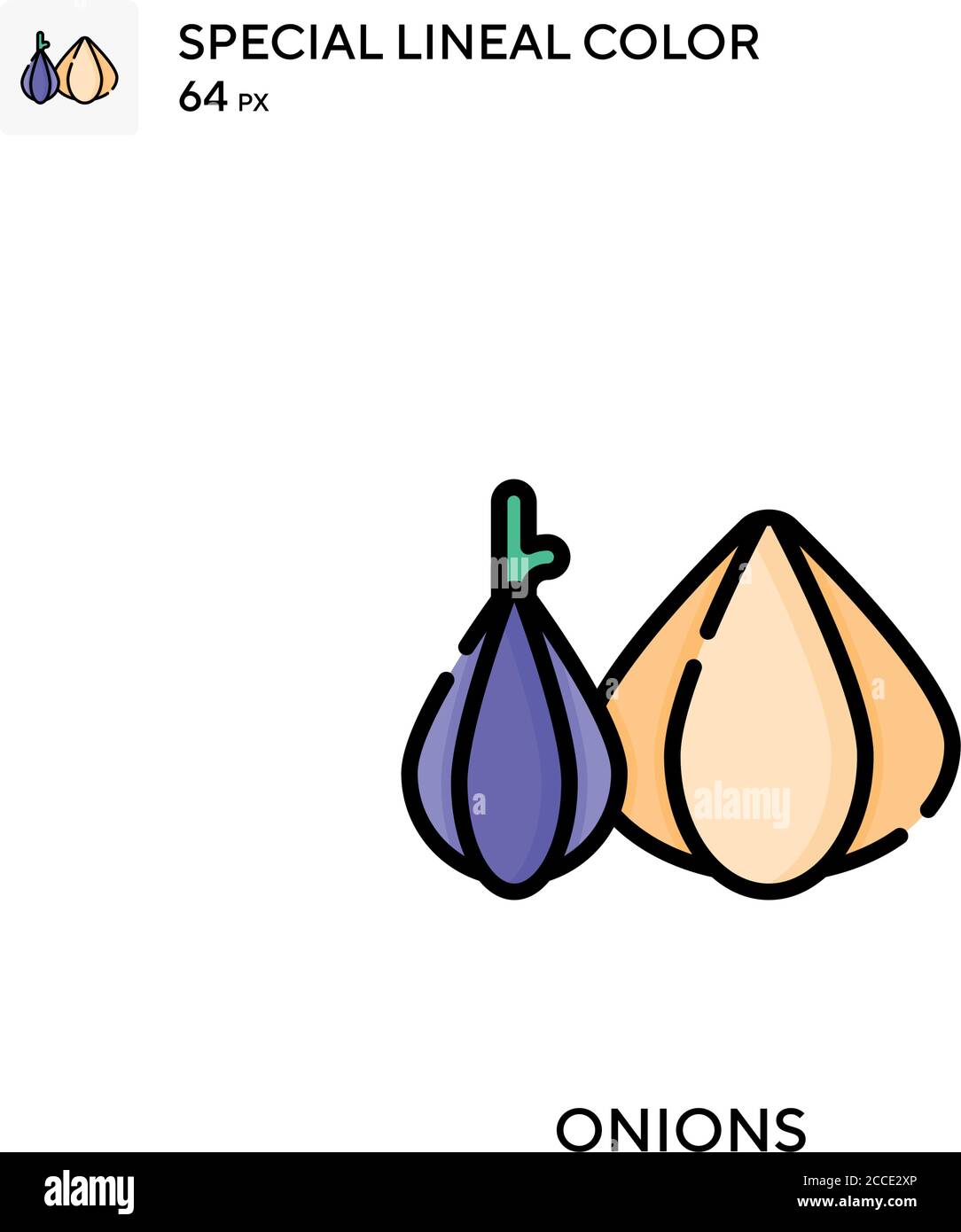 Onions Special lineal color icon. Illustration symbol design template ...
