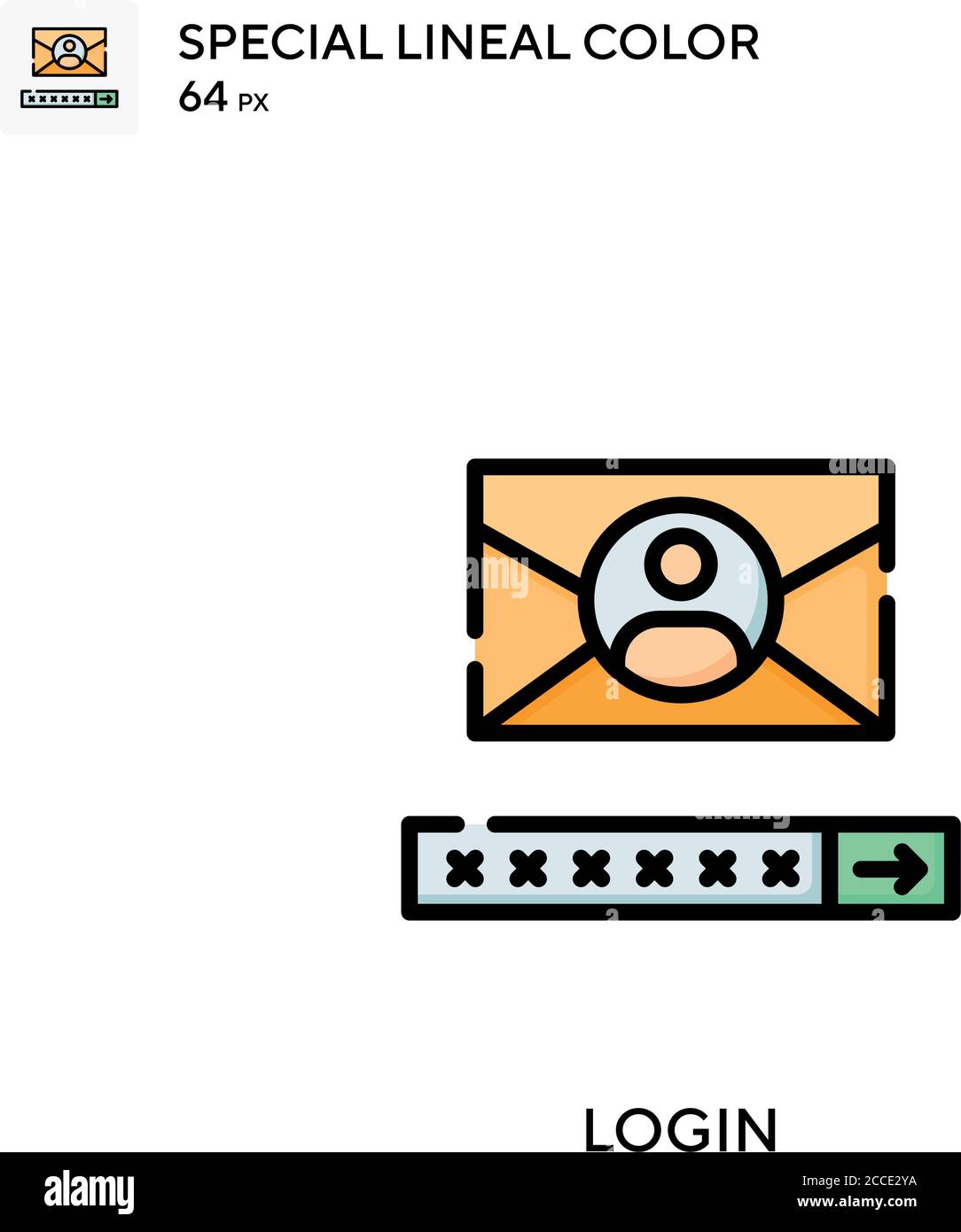 Login Special lineal color icon. Illustration symbol design template ...