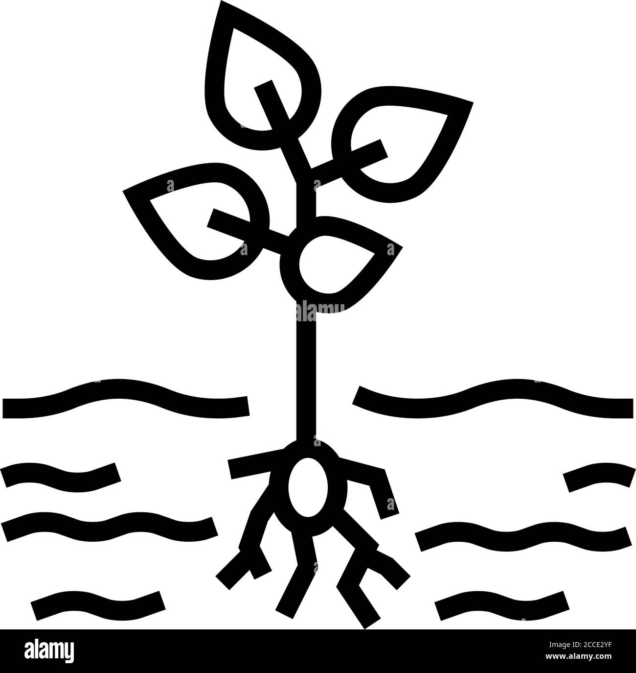 growing plant line icon vector illustration Stock Vector Image & Art ...