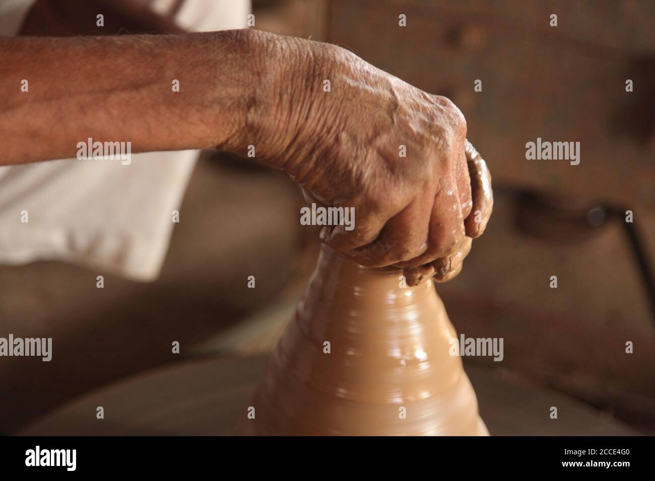 Clay Potter, Making Clay Pot, Indian Potter, Master at the potter's ...