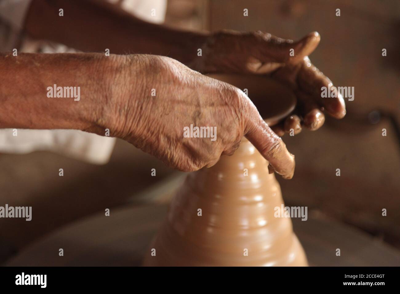 Clay Potter, Making Clay Pot, Indian Potter, Master at the potter's ...