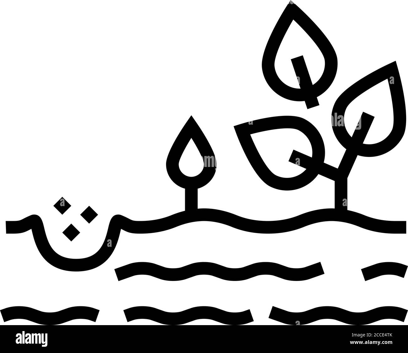 growing tree line icon vector illustration Stock Vector Image & Art - Alamy