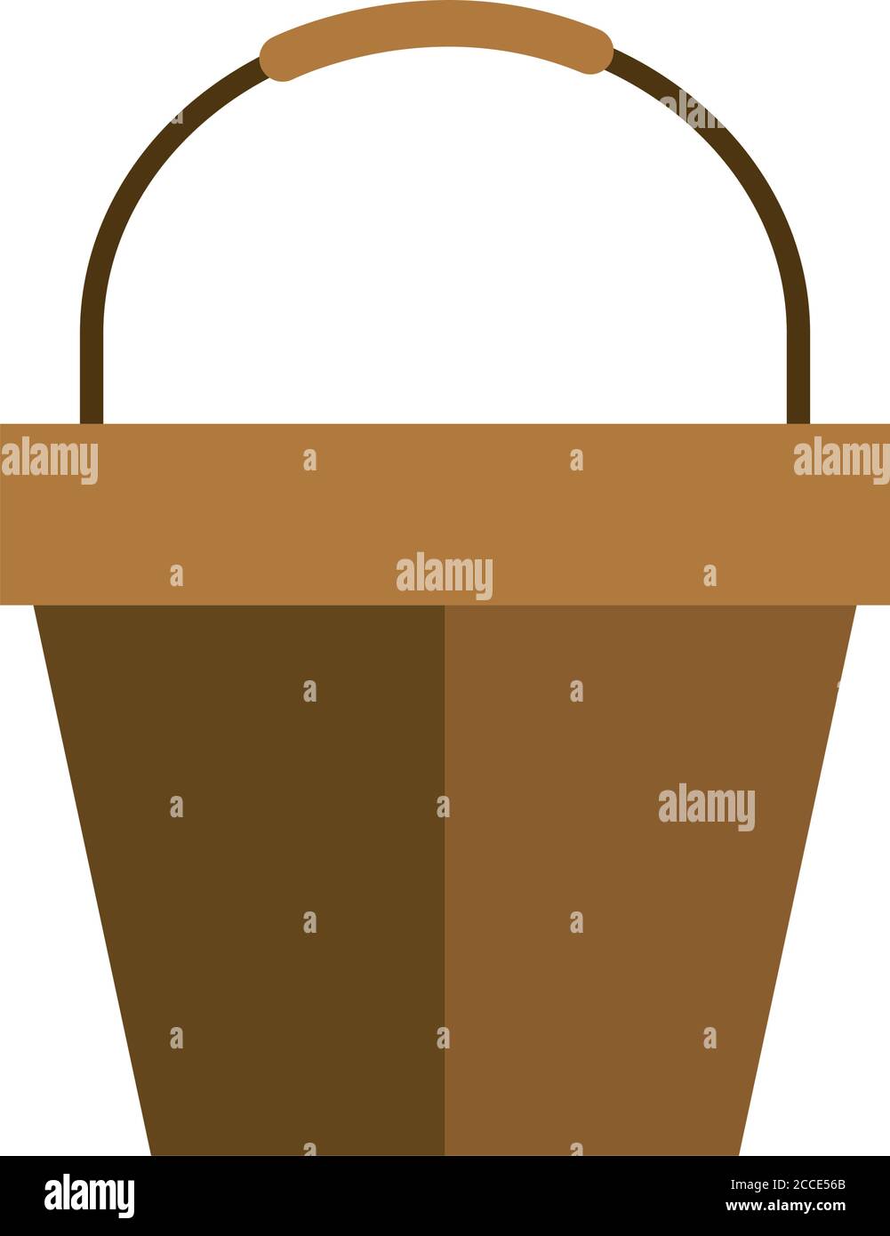 bucket agriculture work equipment farm cartoon flat icon style vector ...