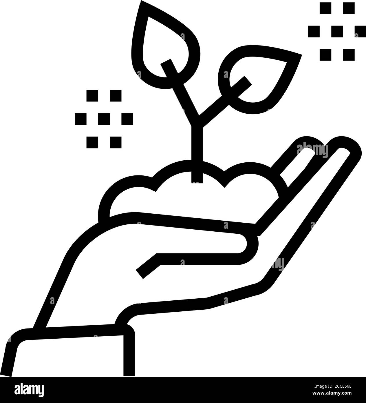 Hand Holding Plant Icon - Hand holding a plant icon. - Alsproibida Hand Holding Plant Icon - Hand holding a plant icon. - Alsproibida