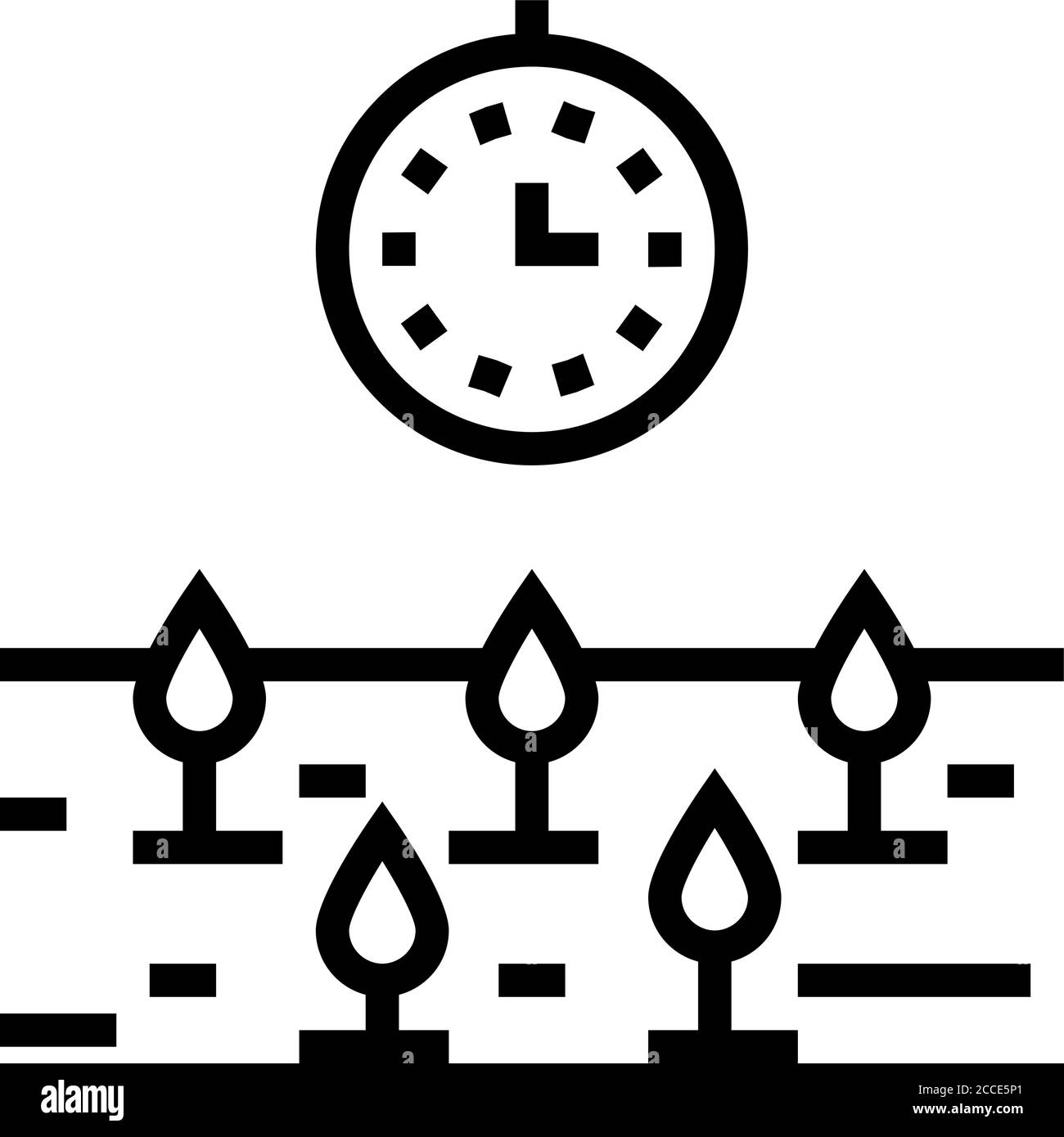 growth time plant line icon vector illustration Stock Vector Image ...