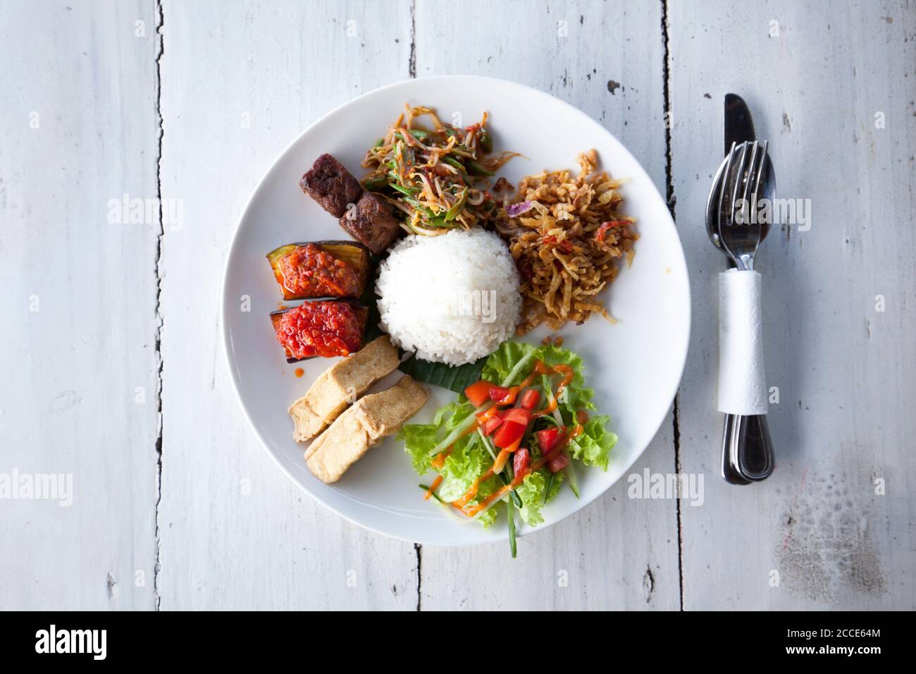 Typical dish, Nasi Campur Stock Photo - Alamy