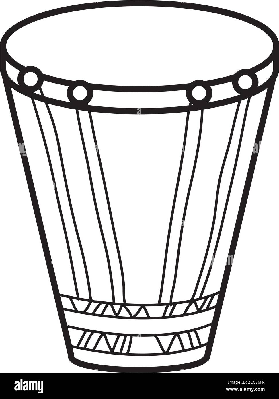 bongo drum instrument line style icon vector illustration design Stock ...