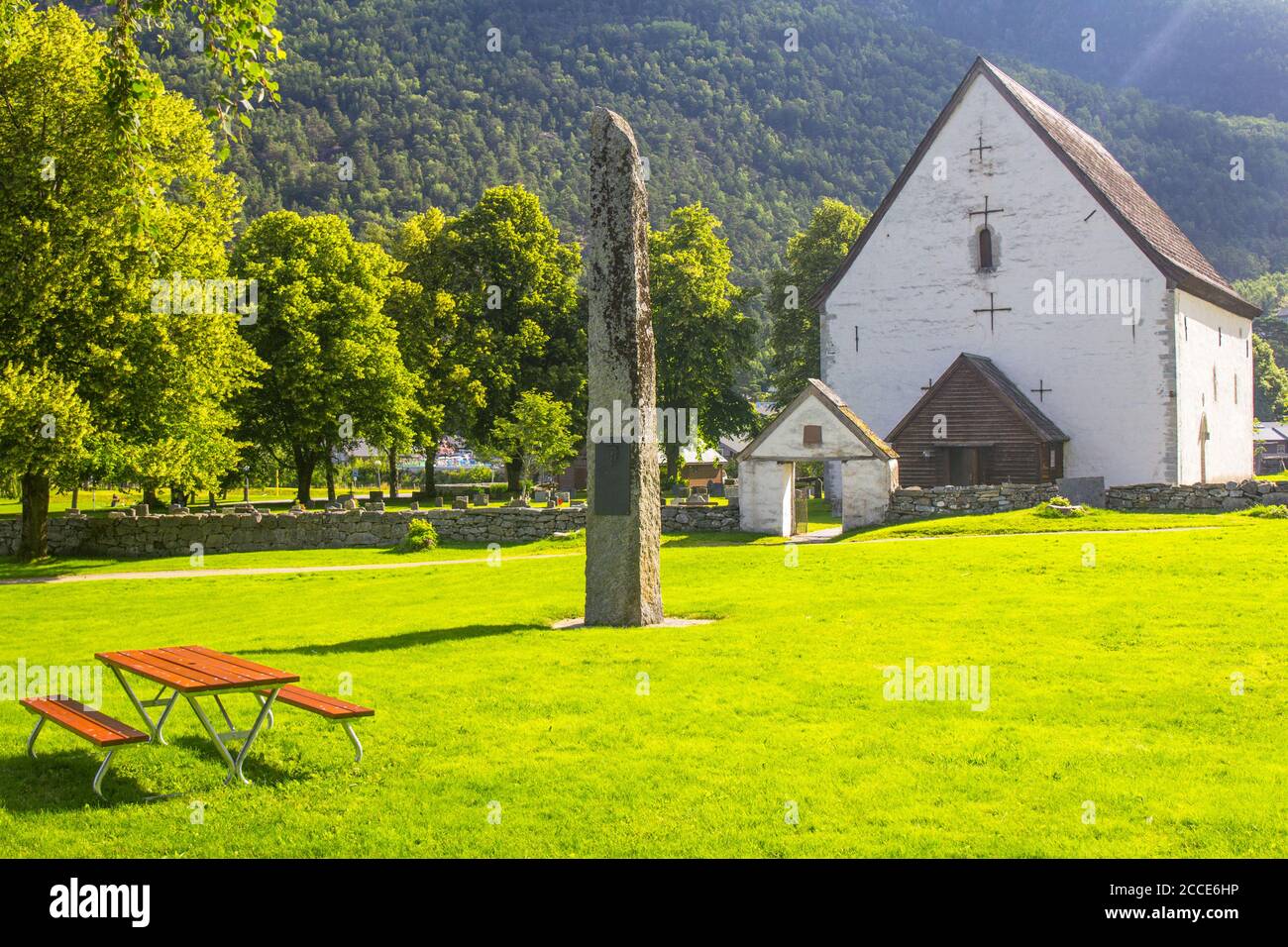 Antique traditional norwegian church. Kinsarvik village. Visit Norway ...