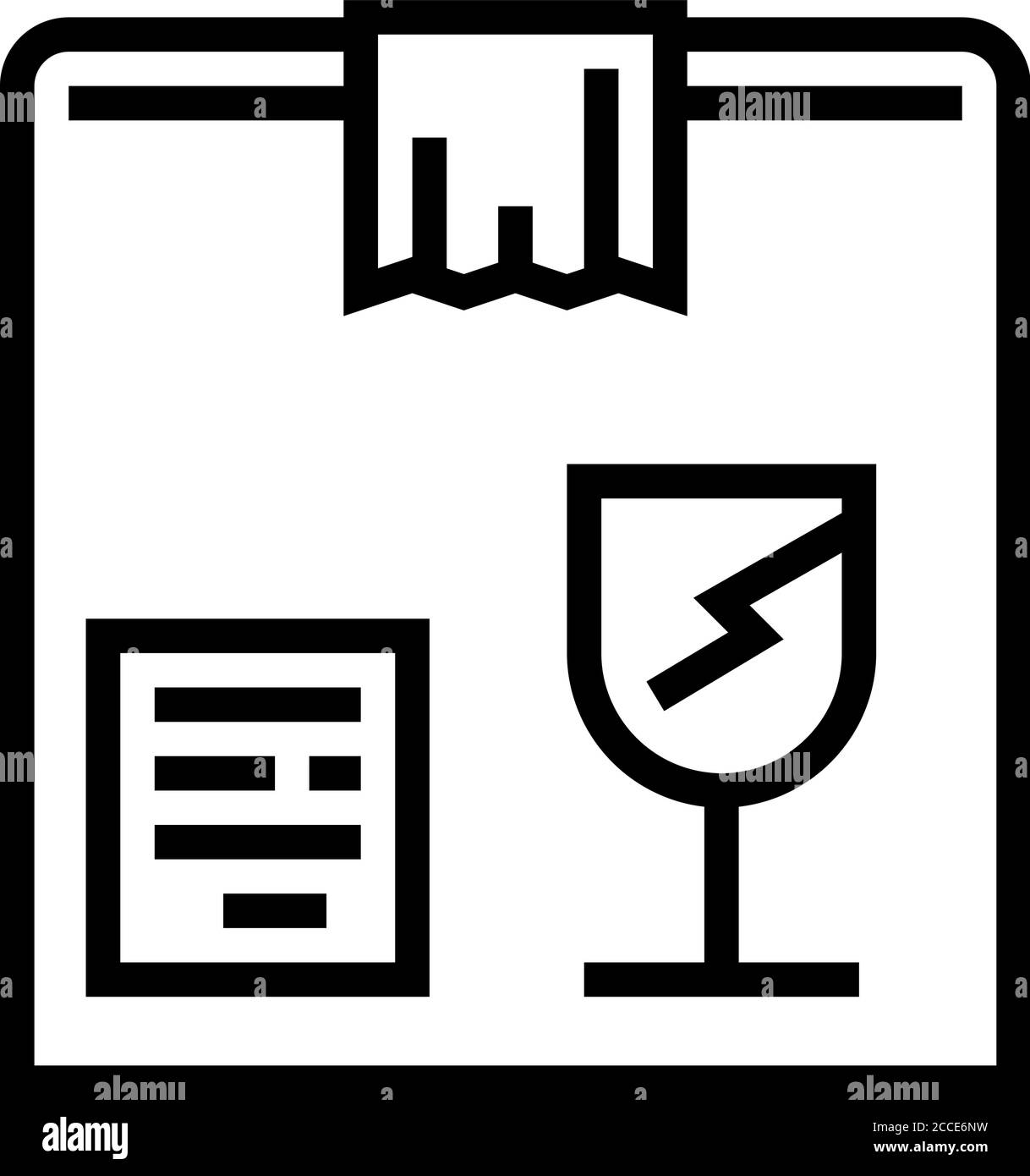 fragile box line icon vector illustration Stock Vector Image & Art - Alamy