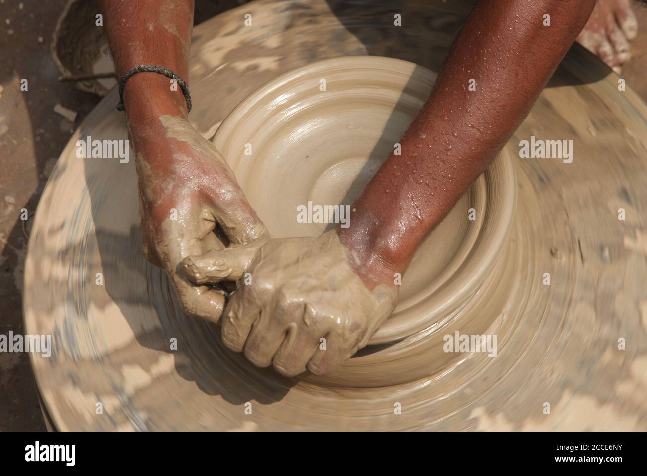 Clay Potter, Making Clay Pot, Indian Potter, Master at the potter's ...