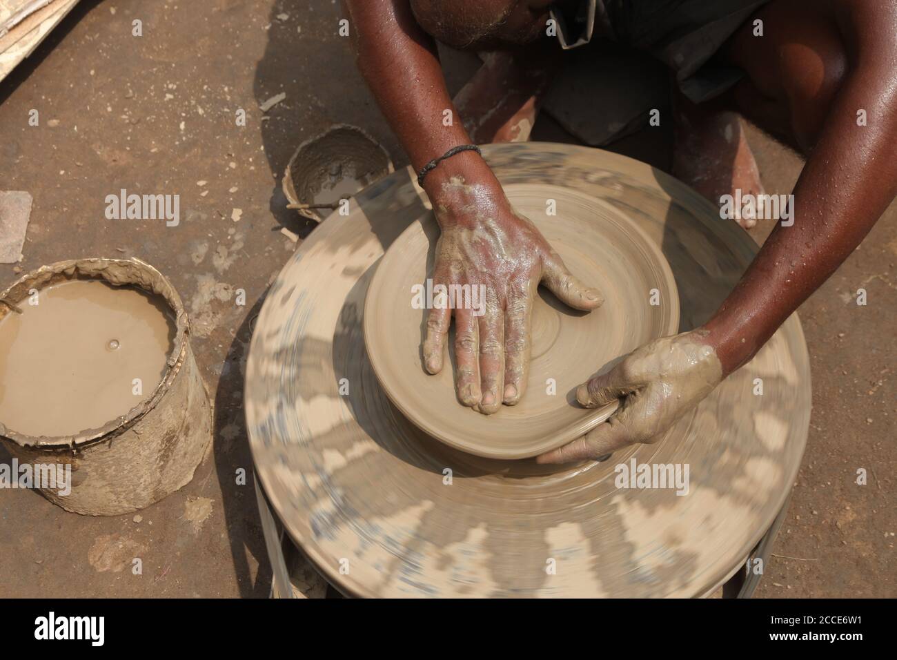 Clay Potter, Making Clay Pot, Indian Potter, Master at the potter's ...