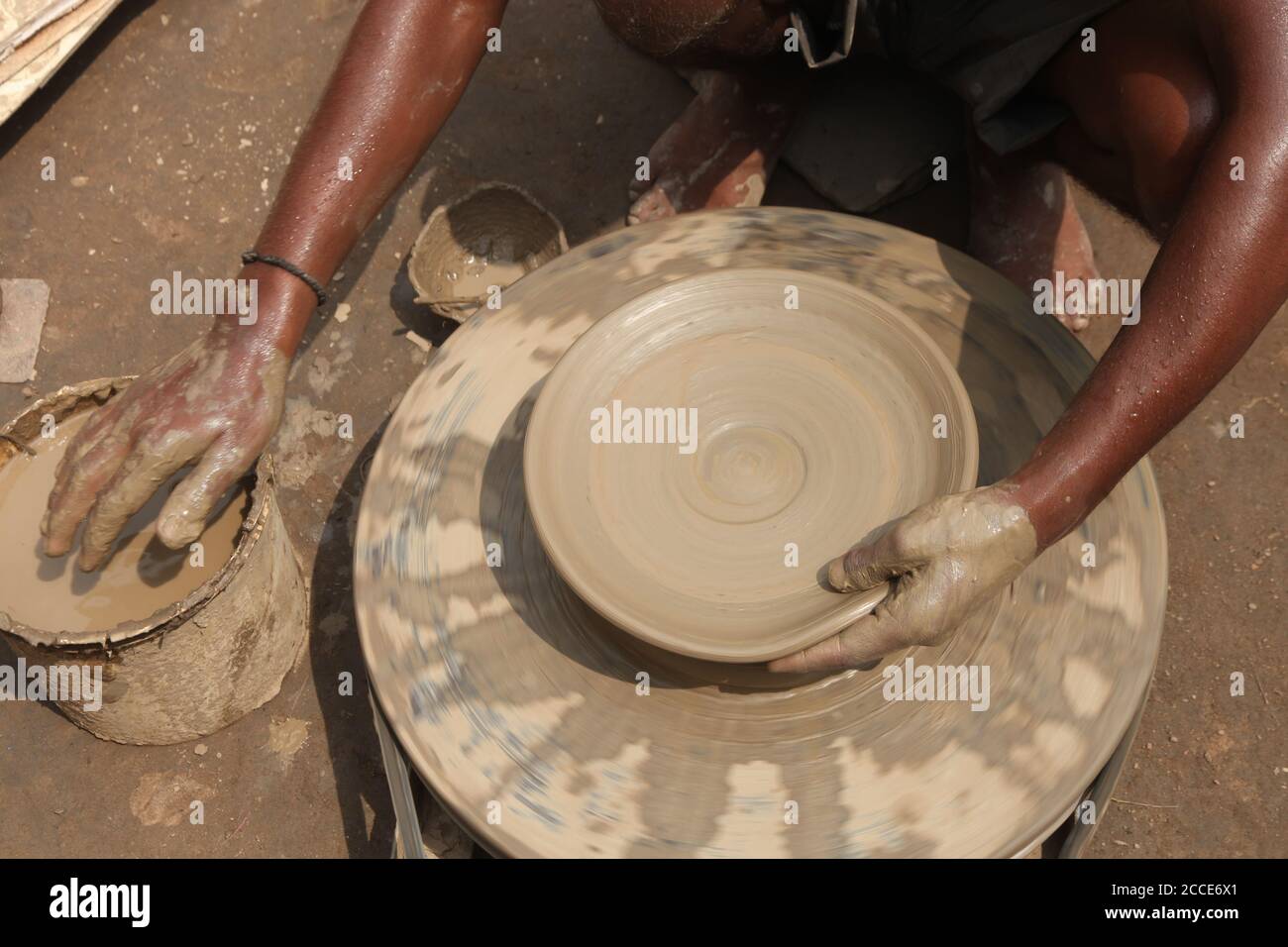 Clay Potter, Making Clay Pot, Indian Potter, Master at the potter's ...