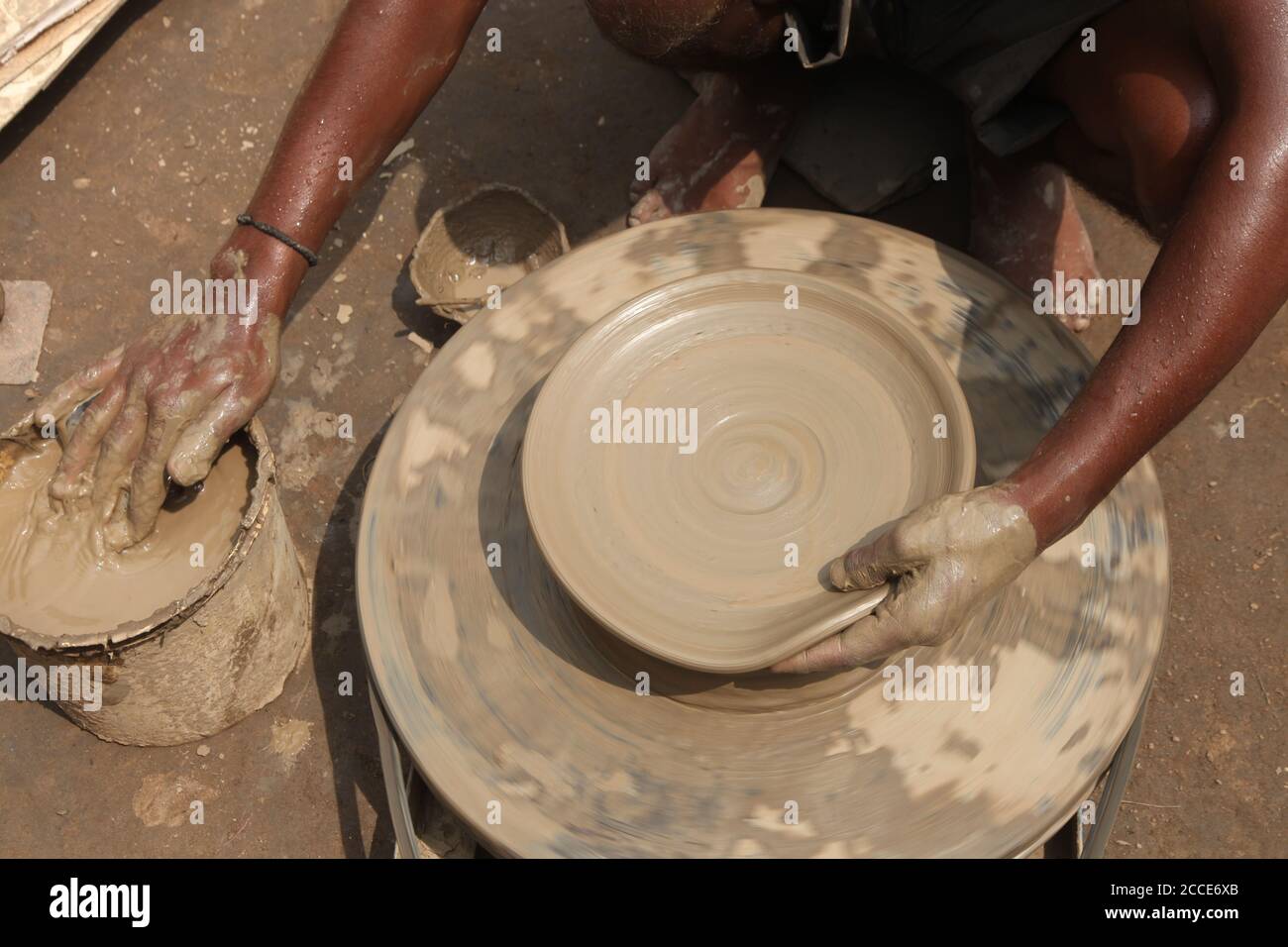 Clay Potter, Making Clay Pot, Indian Potter, Master at the potter's ...